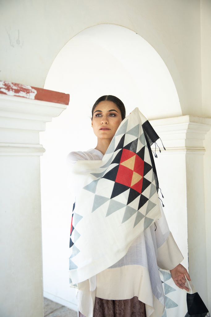 'Tangram' Peace Silk Scarf – Baro Market