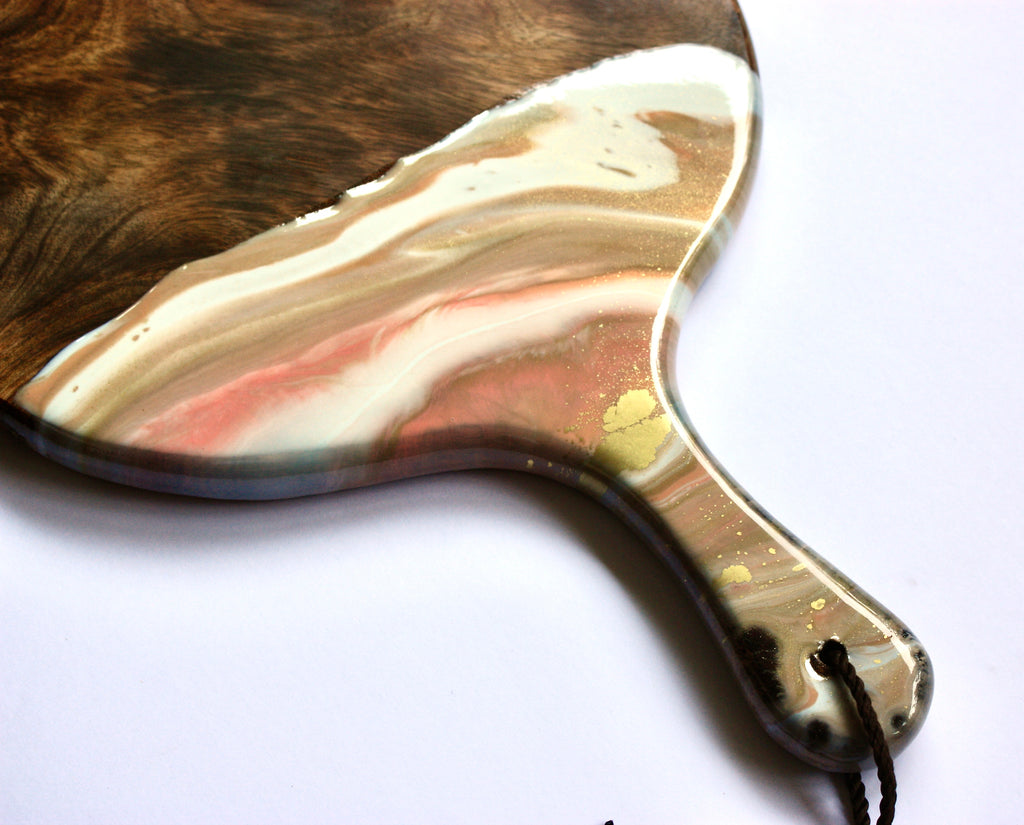 Mango Wood Resin Cheese Board - Pink – Baro Market