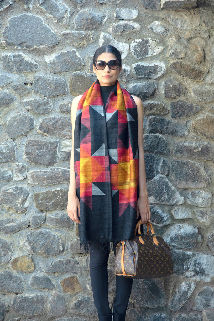 'Tile' Peace Silk Scarf – Baro Market