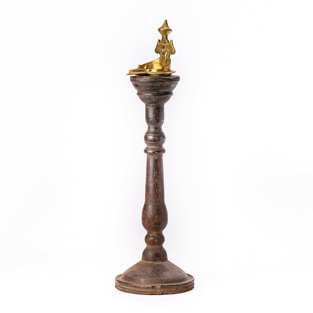 Vintage Wooden Circular Lamp Stand – Baro Market